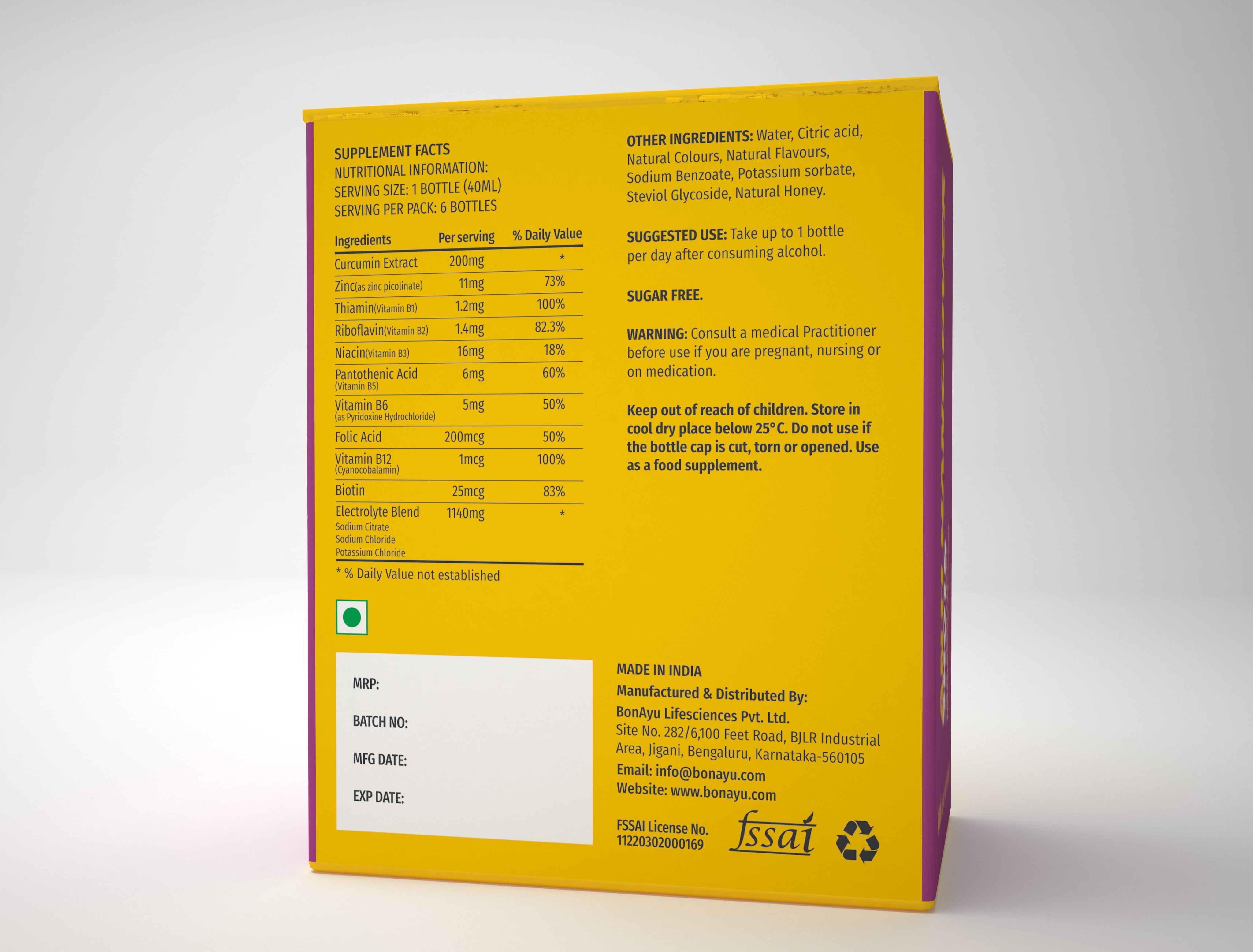 Anti Hangover shots | Hangover Prevention & Recovery Shot | BonAyu ...